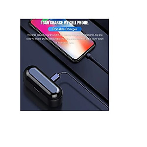 Rock Ridge F-9 Wireless Ear Buds Touch Controls for Calls and Music (Black, Single)