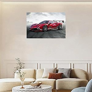 Car Poster Ferrari F40 Supercar Posters Racing Car Canvas Wall Art For Boy's Bedroom SuperCar Wall Decor Unframe-style 18x12inch(45x30cm)