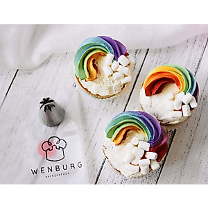 Disposable Piping Bags 16" (Large), 100 pcs, 100% Recyclable, Plastic Icing Piping Bag for Cake, Cookies, Dessert, Cupcake Decoration, Wenburg (16")