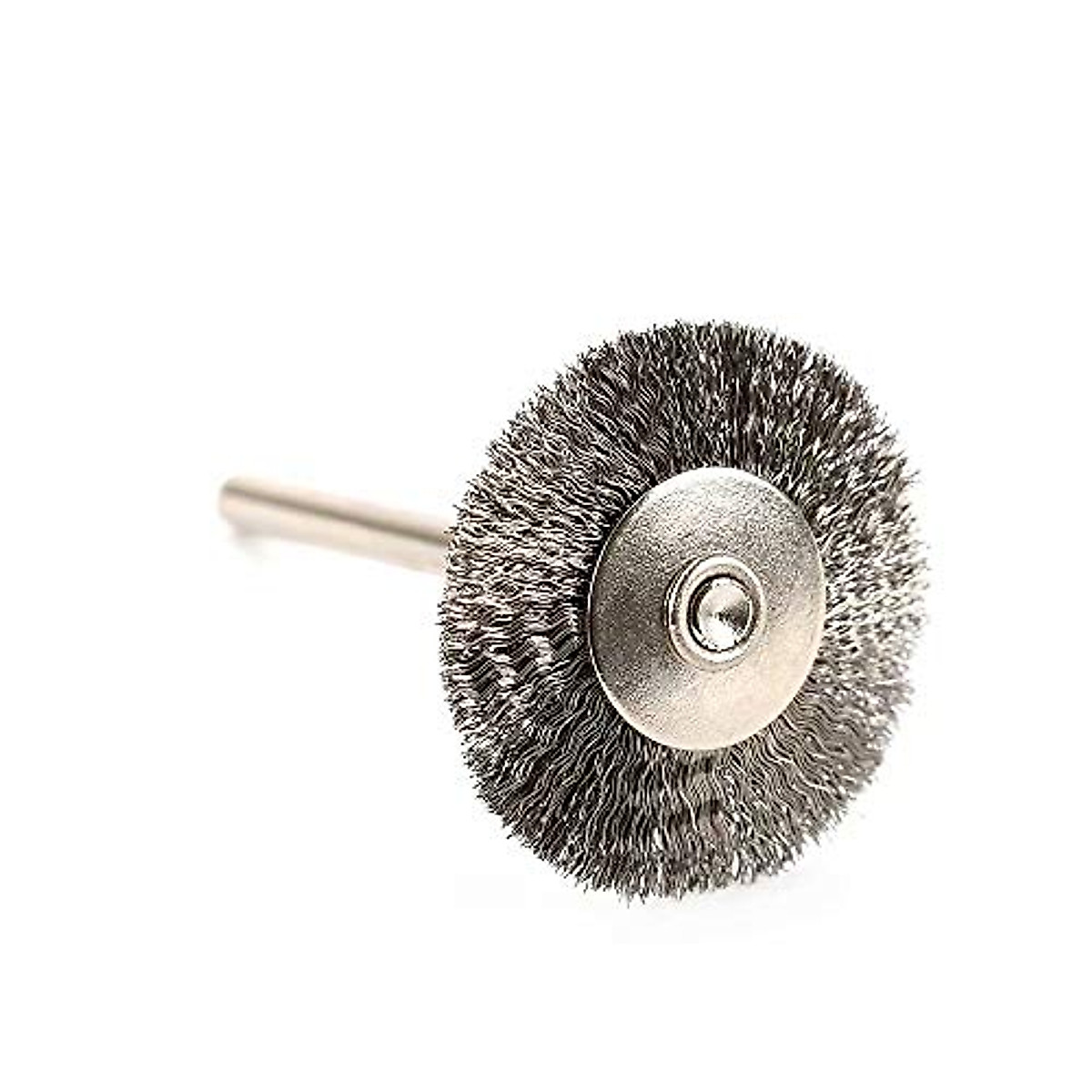JIUNENG 50Pcs 25mm Stainless Steel Wire Wheel Brush Sets T-Type with 1/8 Inch Shank Polishing Wheels Rotary Tool for Cleaning,Deburring and Surface-Finishing