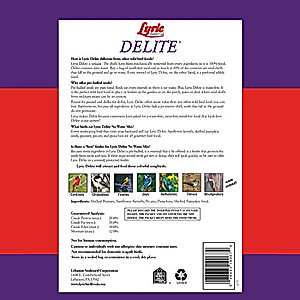 Lyric Delite Wild Bird Seed - No Waste Bird Food Mix with Shell-Free Nuts & Seeds - Attracts Buntings, Chickadees & Finches - 20 lb bag