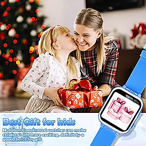 Kids Smart Watch with 90°Rotatable Camera Smartwatch Touch Screen Kids Watch Music Pedometer Flashlight Games Digital Wrist Watch for Boys