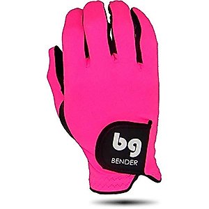 BG Bender Golf Glove | Wear On Right | (Pink, Mens XXL)