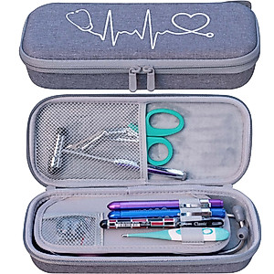 ButterFox Premium Stethoscope Case with Divider and ID Slot for 3M Littmann Classic III, Cardiology IV Diagnostic and More Stethoscopes with Pocket for Nurse Accessories (Grey 2)