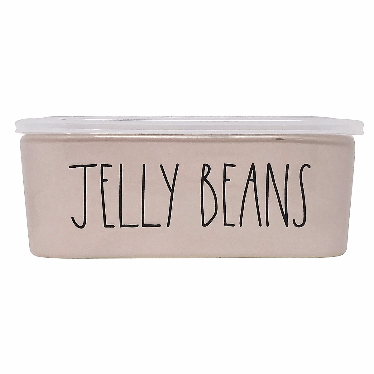 Rae Dunn by Magenta Ceramic Easter Container with vented lid (6.5 x 5 x 2.5) (Small Rectangle (6.5 x 5x 2.5), Jelly Beans/Pink)