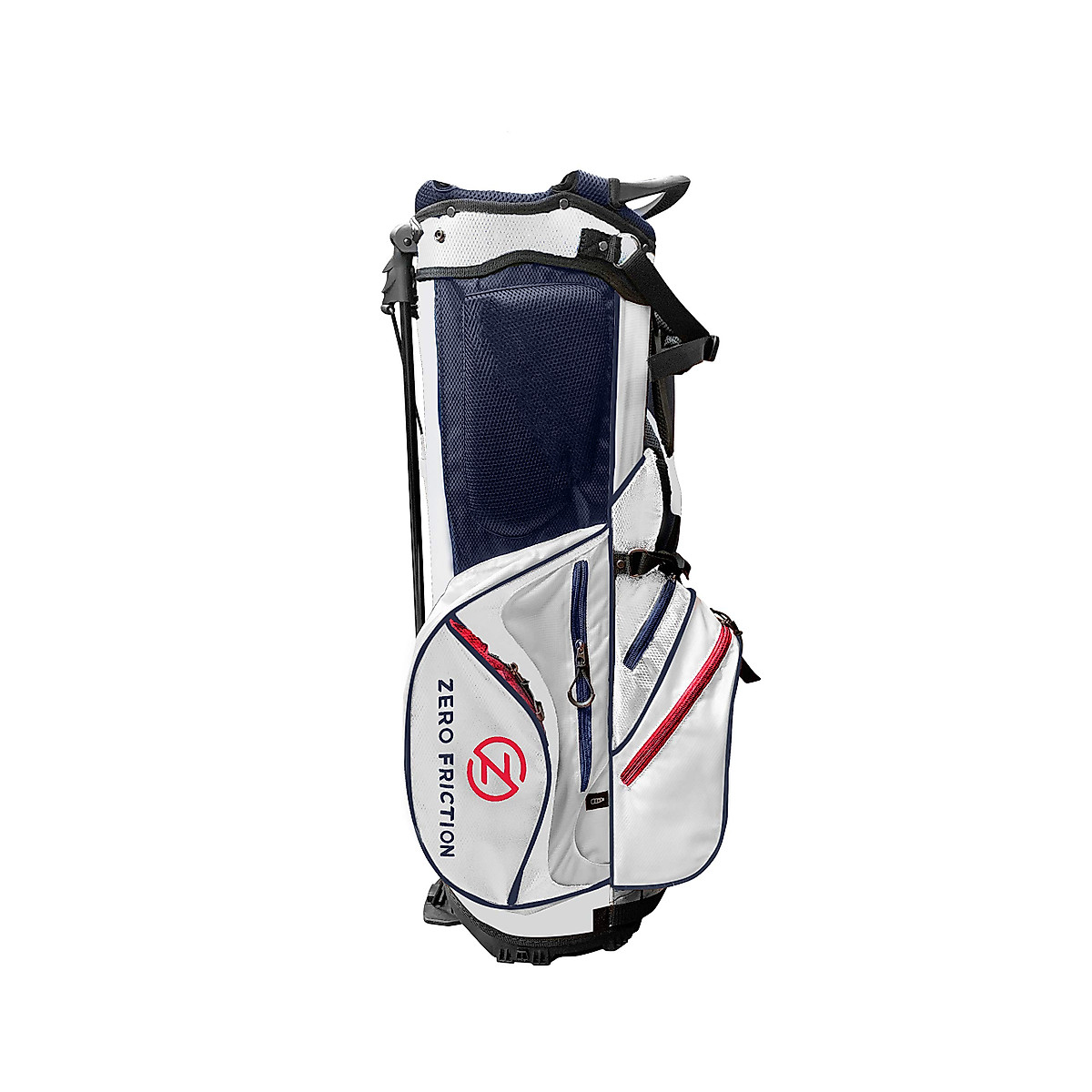 Zero Friction White Golf Stand Bag, Bonus 40" Golf Towel & Men's Universal-Fit Golf Glove Included