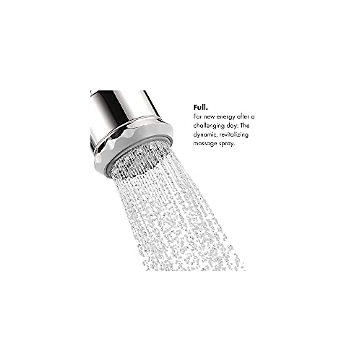 hansgrohe Clubmaster 4-inch Easy Clean Easy Install Showerhead Modern 3-Spray Full, Pulsating Massage, Soft spray with QuickClean in Chrome, 28496001