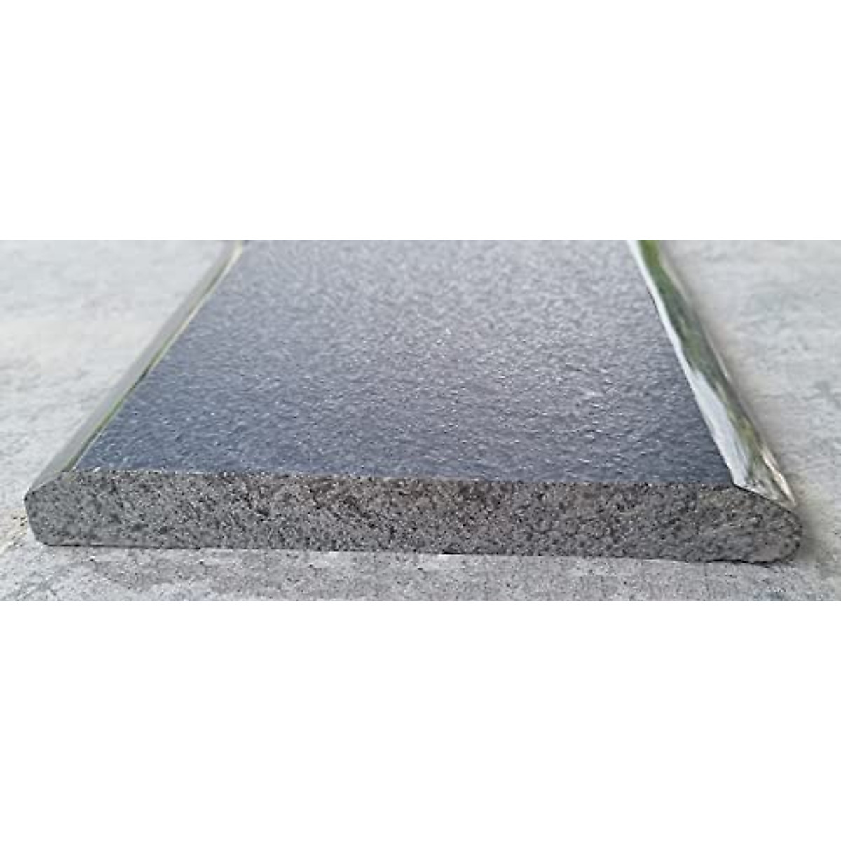 TR Stones Absolute Black Granite Threshold | Leather Finish | Beveled ( 48" x 4" )