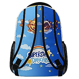 Cutievoo Sun and Moon Stars Backpack Lightweight Bookbags Daypack Laptop Bag For Women Men Travel Office