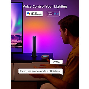 Govee Smart LED Light Bars, Work with Alexa and Google Assistant, Gaming Lights, RGBICWW WiFi TV Backlights with Scene Modes and Music Modes for Gaming, Pictures, PC, TV, Room Decoration