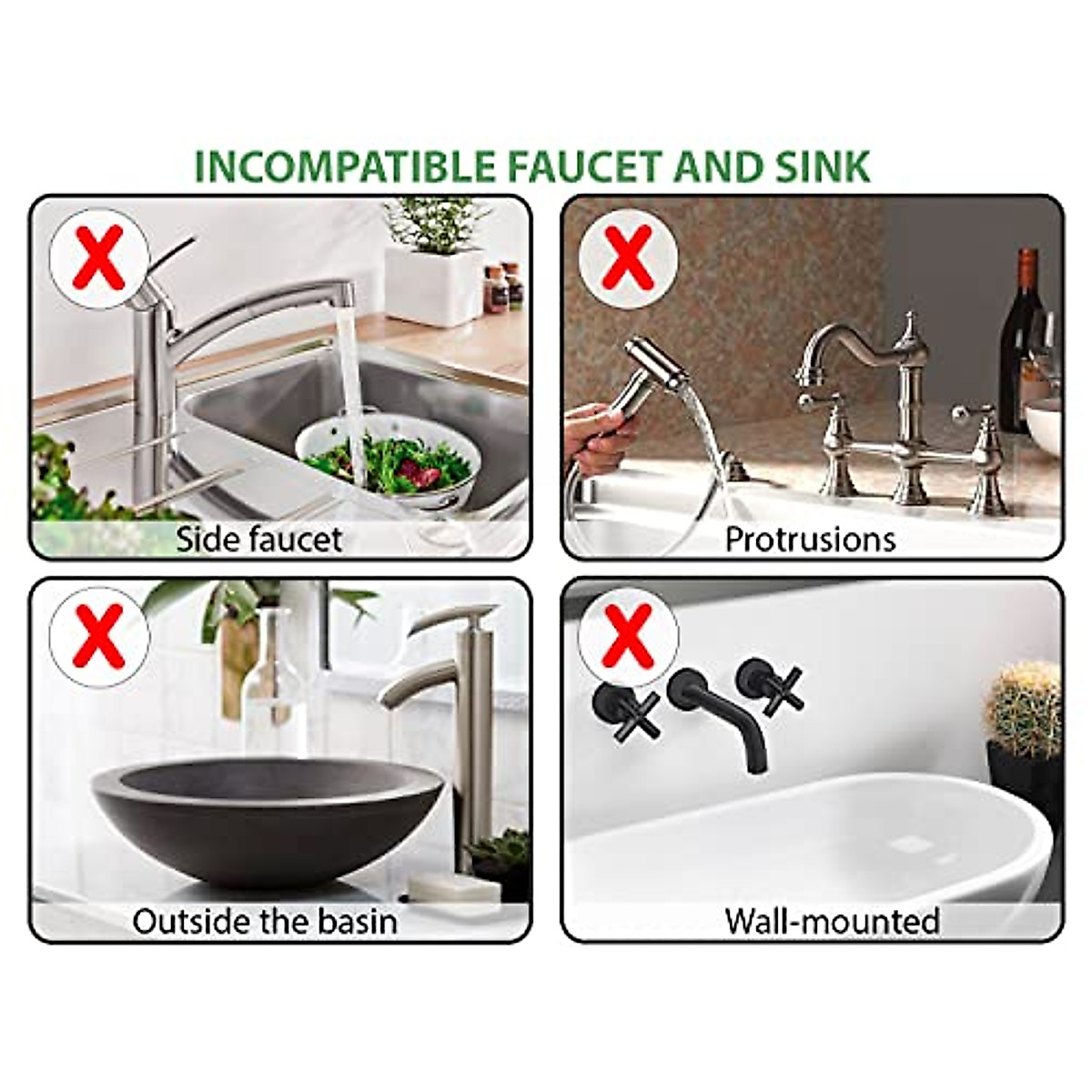1 Pcs Grey Silicone Faucet Handle Drip Catcher Tray - Drip Catcher for Sink Faucet – Kitchen Faucet Drip Mat - Sink Faucet Splash Guard - Faucet Pad - Counter Faucet Mat - Silicone Sink Protector !