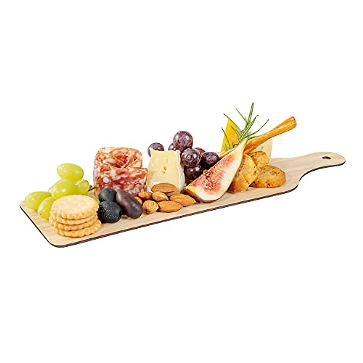 Restaurantware Nature Tek Bamboo Disposable Cheese/Charcuterie Board - 11 3/4" x 3 1/2" - 2 count box