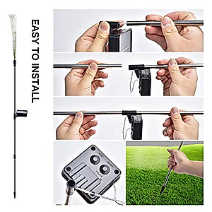 Ooklee 2 Pack Solar Firework Lights 150 LED 8 Modes Outdoor Solar Garden Decorative Lights, Copper Wires String Landscape Stake Light for Walkway Patio Lawn Backyard Christmas Decor (Cool White)