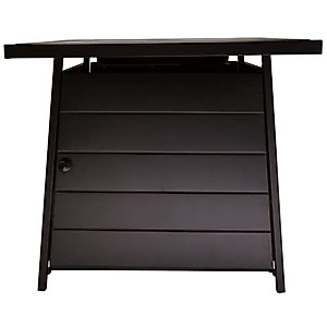 Endless Summer, The Anderson, 28" Square Steel Mantel Outdoor Propane Fire Pit, Includes Lava Rock and Table Insert