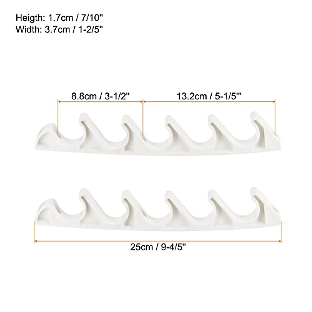 PATIKIL Chaise Adjustment Bracket, 4 Pack 5 Position Lawn Yard Multi Position Back Support Adjuster for Outdoor Lounge Patio, White