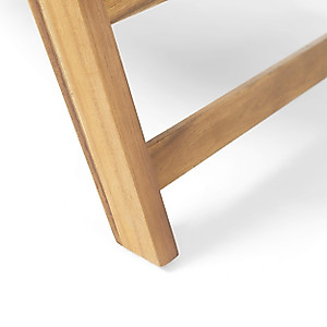 GDFStudio Outdoor Wooden Coffee Table, Teak Finish