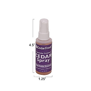 Household Essentials CedarFresh 84802 Cedar Power Spray with Lavender Essence Scent | Protects Closets | Restores Scent to Cedar Wood Accessories | 2 fl. oz. , Purple