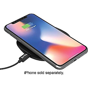 tzumi HyperCharge 10-Watt Wireless Fast Charger Pad for Qi-Compatible iPhones, Androids, and All Wireless Charging Smart Devices – for Home and Office. Includes Qualcomm 3.0 Quick Charge Adapter.