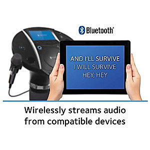 Singing Machine iSM1030BT Bluetooth Karaoke Pedestal, Karaoke Machine with Speakers, Black