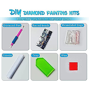 CEUHROG 9 Pack Christmas Diamond Painting Gnomes Kits for Adults Full Drill Round Santa Claus Diamond Art Gnomes Snowman Winter Diamond Painting Gnomes for Home Wall Decor 11.7"x15.8"