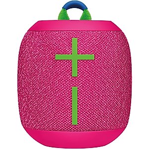 Ultimate Ears WONDERBOOM 3, Small Portable Wireless Bluetooth Speaker, Big Bass 360-Degree Sound for Outdoors, Waterproof, Dustproof IP67, Floatable, 131 ft Range - Hyper Pink (Renewed)