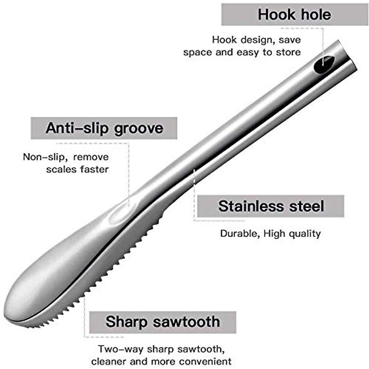 Fish Scaler Remover, Fish Scaler Scraper Stainless Steel Cleaning Brush Easily Remove Fish Scale Tool