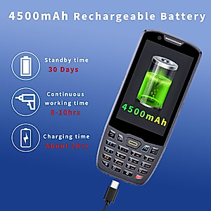 BISOFICE Android 13.0 2D Barcode Scanner PDA Handheld POS Terminal Data Collector Inventory Machine 4G WiFi BT Mobile Computer with 4 Inch Touchscreen 8MP Camera