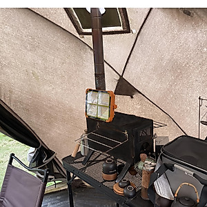 LYNSLIM Camping Stove for Tent, Portable Wood Burning Stove, Wood Stove with 7 Pipes, Hot Tent Stove for Outdoor Cooking Hiking