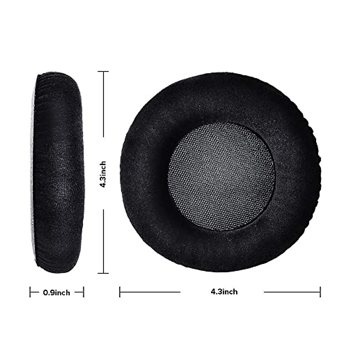 Replacement Headphone Ear Pads Memory Foam Ear Cushions Pads Earmuff Repair Parts for AKG K701 K702 Q701 Q702 K601 K612 K712 Headset(Black)