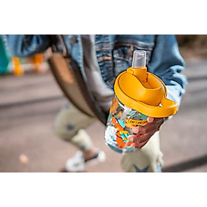 CamelBak Eddy+ 14 oz Kids Water Bottle with Tritan Renew – Straw Top, Leak-Proof When Closed, 14oz, Jungle Animals