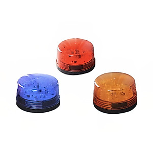 Blue Strobe Beacon Light,Lelukee 2pcs DC 12V Flashing Light Rainproof Blue Led Alarm Signal for Field Work Snowplow Outdoor Work Home Security System Etc. (Blue)