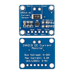 ACEIRMC 6pcs INA219 I2C Bi-Directional DC Current Power Supply Sensor Breakout Module Compatible with Arduino Raspberry Pi (6pcs)