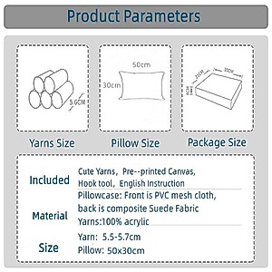 Wedding Kissing Bride and Groom Latch Hook Rectangle Pillow Kit for Adults DIY Easy Throw Pillow Cover with Printed Canvas Crochet Yarn Needle Craft Handmade Cushion for Wedding 12x20inch(2)