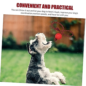 balacoo Training Pull Throw Toy 3pcs Dog Throwing Ball Rubber Ball on Rope Chuck It Stick Biting Rope for Fetch Ball Toy Dogs Fetch Toys Teething Toys for Puppies Chew The Ball