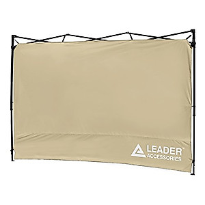 Leader Accessories Instant Canopy SunWall Side Wall for 10x10 Feet, 10x20 Feet Straight Leg pop up Canopy, 1 Pack Side Wall Only, Beige