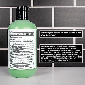 Pete & Pedro CONTROL Extra-Strength Dandruff & Anti-Itch Hair Shampoo - Men & Women | Medicated Treatment, Coal Tar, Peppermint, Tea Tree Oil For Dry Flakes & Itchy Scalp | Shark Tank Featured, 8.5 oz