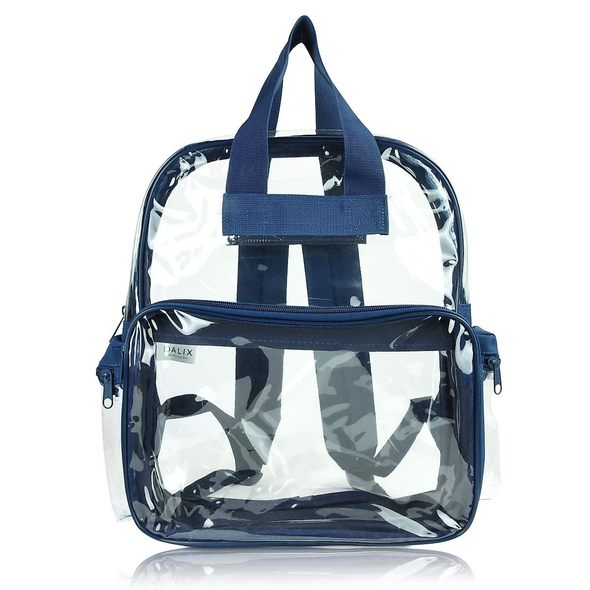 DALIX Wholesale Clear Backpacks Small Book Bags 50 Pcs in Navy Blue