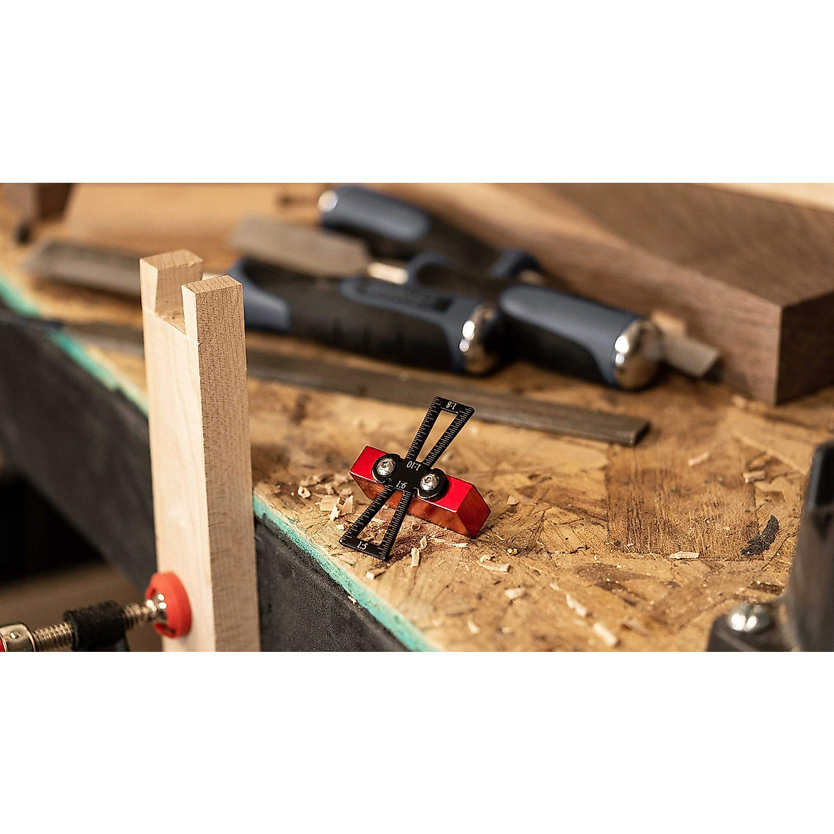 Dovetail Marker – Wood Dovetail Tool – Woodworking Hand Tool for Crafts – Precise Dovetail Guide with 1:5, 1:6, 1:8 and 1:10 Slopes – Extra-Large Body – Ergonomic Design