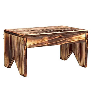 Adult Wooden Step Stool - Very Sturdy Adult Step Stool, Kitchen Step Stool, Bed Stool for High Beds，Great Wood Step Stool for Adults，Lightweight, Quality Eco Pine，Attractive & Easy Assemble 9 X 8 X 19