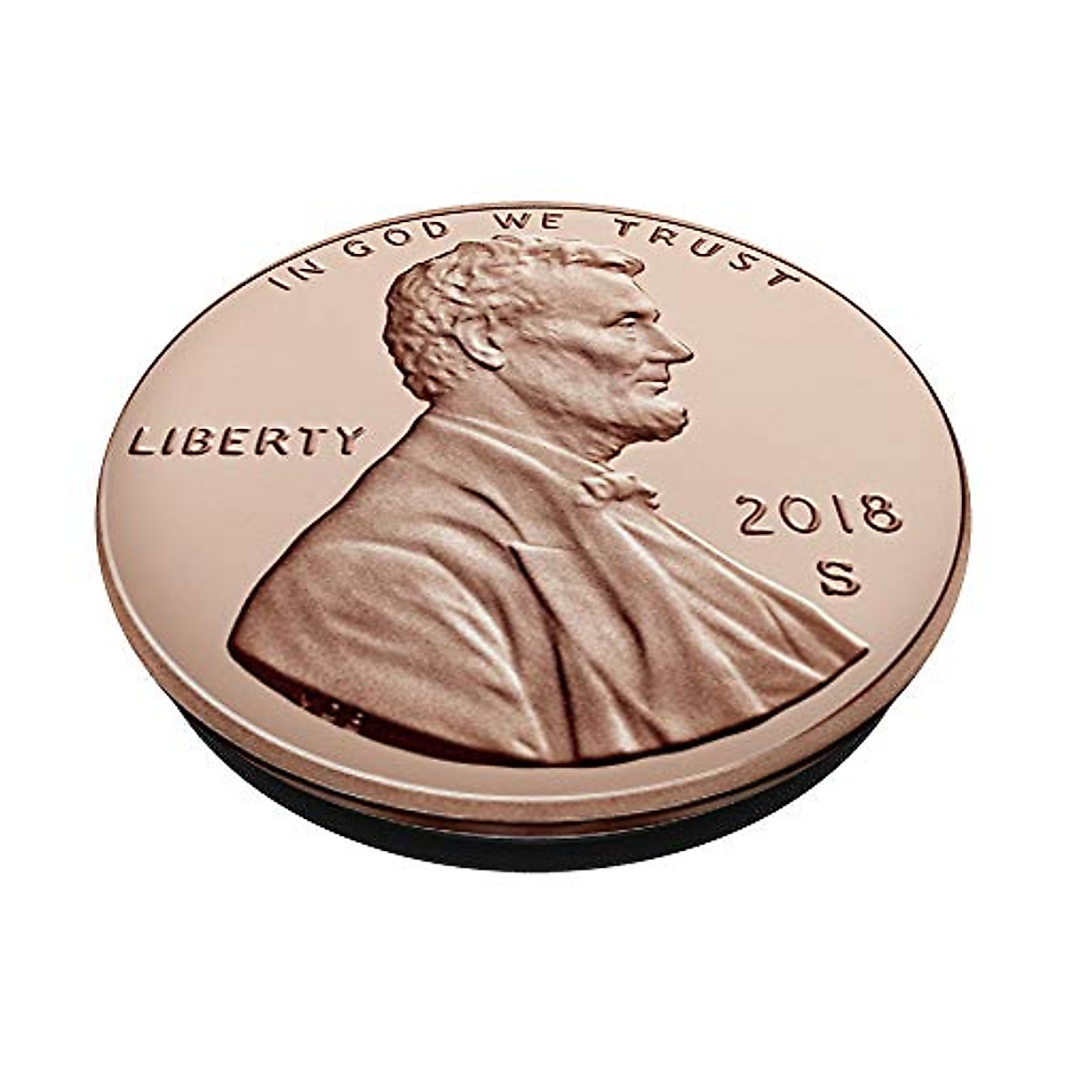 Lincoln Penny One Cent Coin Copper USA PopSockets PopGrip: Swappable Grip for Phones & Tablets