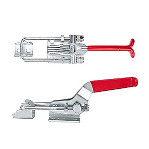 POWERTEC 20306 Heavy Duty Adjustable Latch-Action U Bolt Toggle Clamps 40341 - 2000 lbs Holding Capacity, 1PK , Red