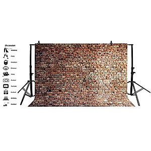 LFEEY 10x8ft Vintage Red Brick Wall Photo Backdrop Newborn Baby Girls Adults Portrait Photography Background Wallpaper Photo Studio Props