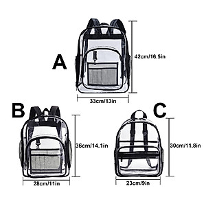 Personalized Clear Backpack, Heavy Duty Clear Bookbags, Custom Name Backpacks See Through Backpack for School, Travel,Work