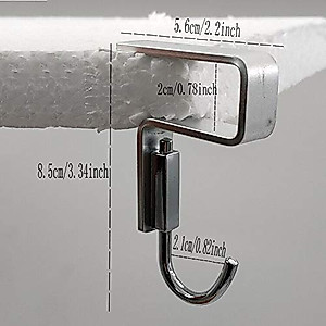 Cucumis 2Pcs Students' Desk Hook and Schoolbag Hook for Table Handbag Storage Decor Table Hook,Women's Bag Handbag Hanger Holder Desktop Holder (Suitable for 1.9cm / 0.74 inch Thick Plate) (A)