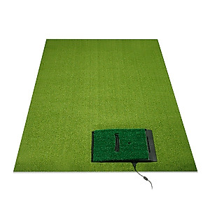 Orlimar Golf Mat for The OptiShot 2 Golf Simulators for Home (4 Foot X 5 Foot), Indoor Golf Turf Practice Mat with Pre-Cut Hole for OptiShot2 Golf Swing Analyzer Base