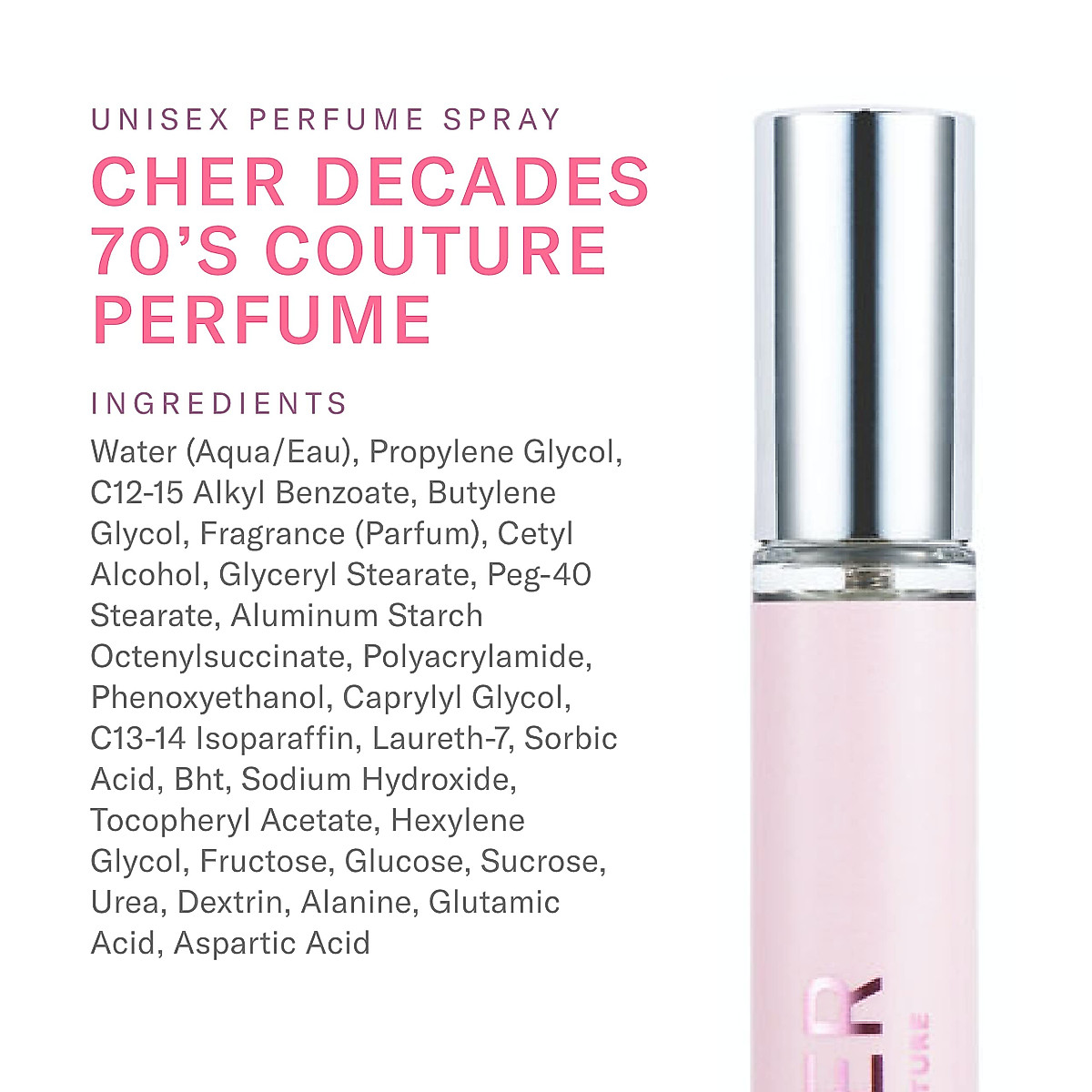 SCENT BEAUTY Cher Decades Couture - Unisex Perfume Spray - Cher Decades 70's - 0.27 Fl Oz