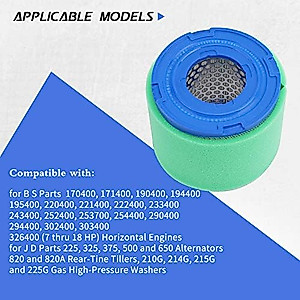 KLWZH 393957 Air Filter with 271794 270782 Pre Filter for 390930 393957 393957S 4106 24519 02451900 LG393957 LG393957S PT4301 PT9334 Lesco 006538