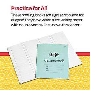 School Smart - 85471 Blank 24 Page Spelling Books, 5-1/2" W x 8-1/2" L (Pack of 48)