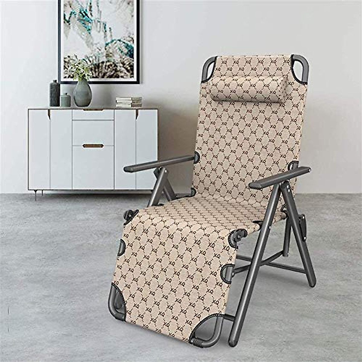 ガードレール Recliners Folding Portable Ultralight Single Garden Loungers Recliners 10 Positions Adjustable Sun Lounger Chair