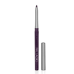 Palladio Retractable Waterproof Eyeliner, Richly Pigmented Color and Creamy, Slip Twist Up Pencil Eye Liner, Smudge Proof Long Lasting Application, All Day Wear, No Sharpener Required, Exotic Plum